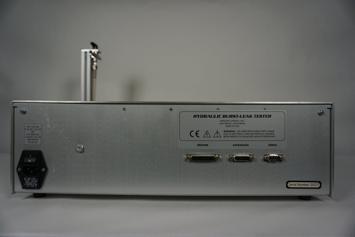 Crescent Design Hydraulic Burst Leak Tester Model 1000 – Karp Medical