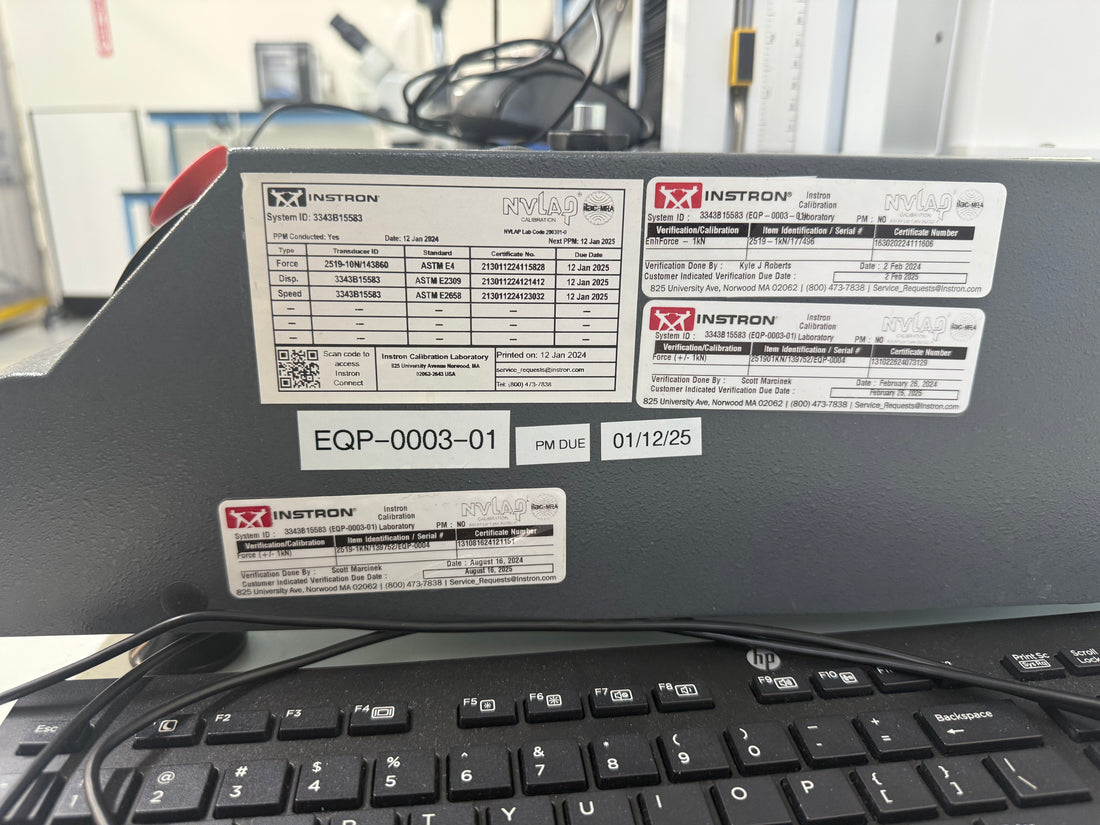 Instron 3343 Single Column Testing System – Karp Medical