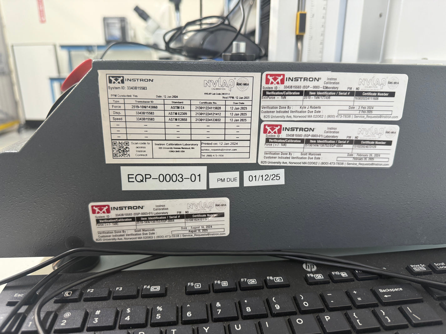 Instron 3343 Single Column Testing System – Karp Medical