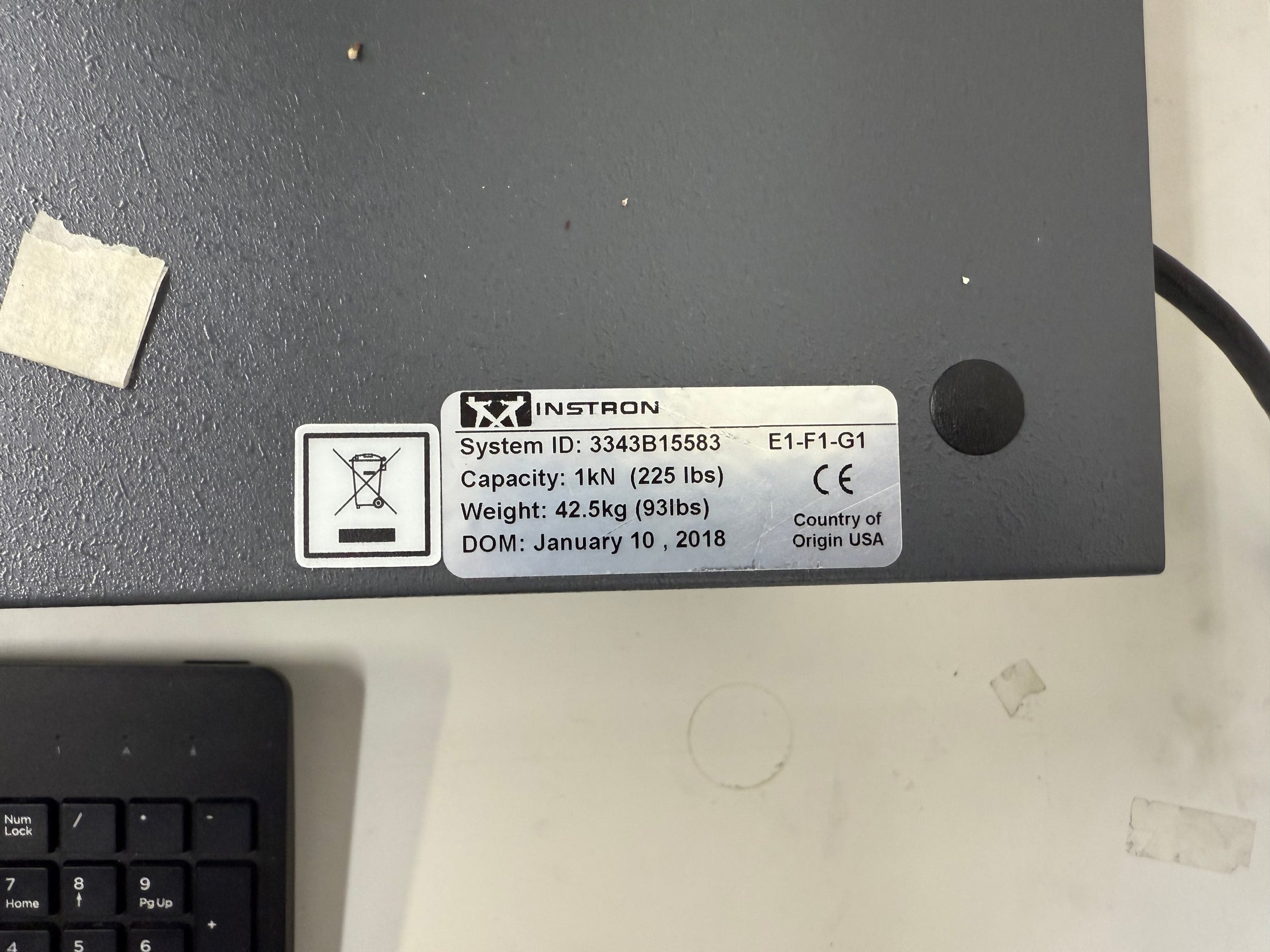 Instron 3343 Single Column Testing System – Karp Medical